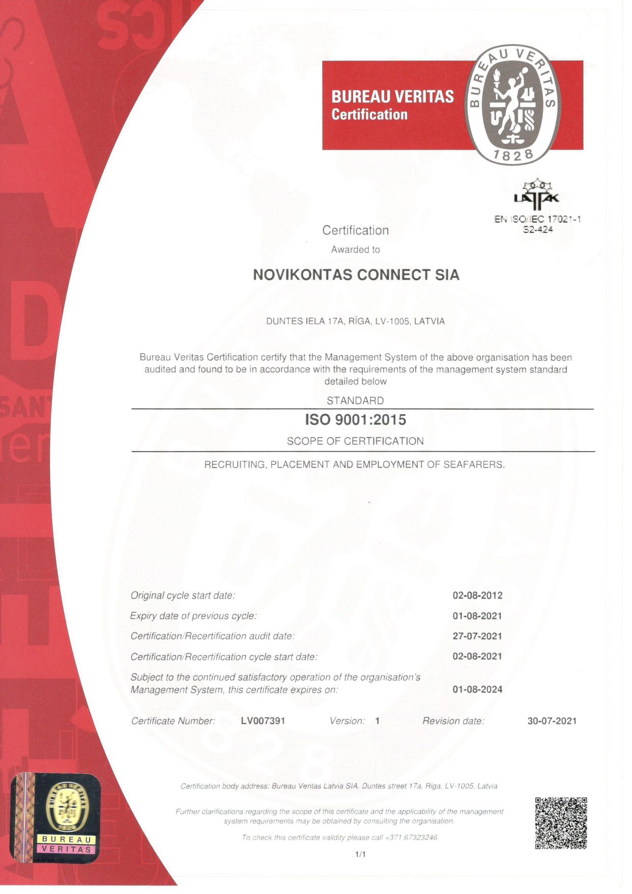 Novikontas - crewing agency in Riga. About us